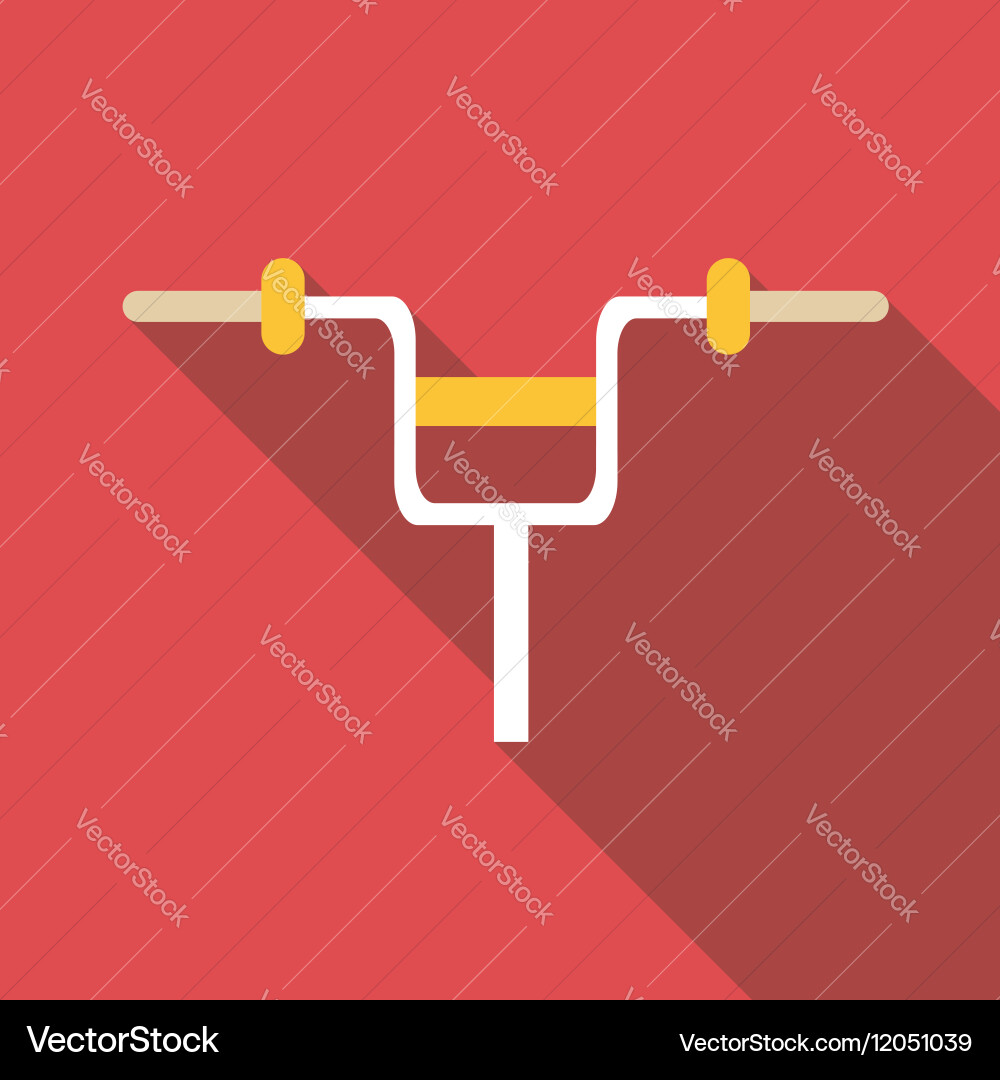Bicycle handlebar icon flat style Royalty Free Vector Image