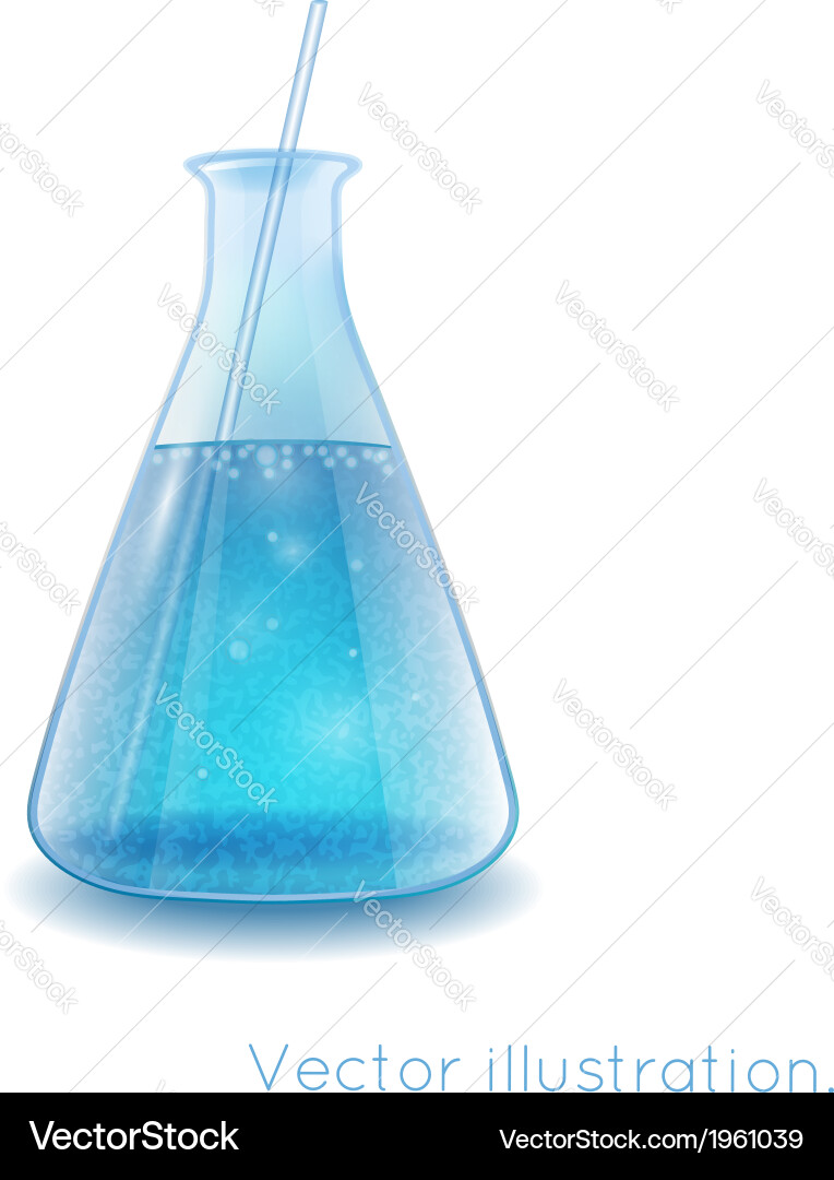 Chemical flask Royalty Free Vector Image - VectorStock