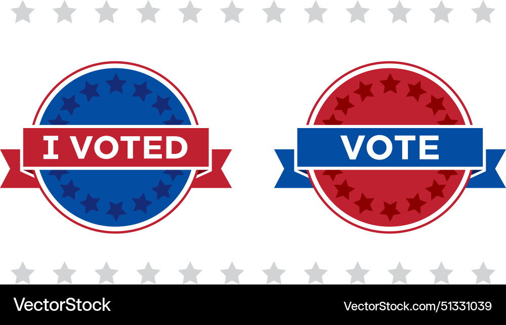 Election vote badges Royalty Free Vector Image