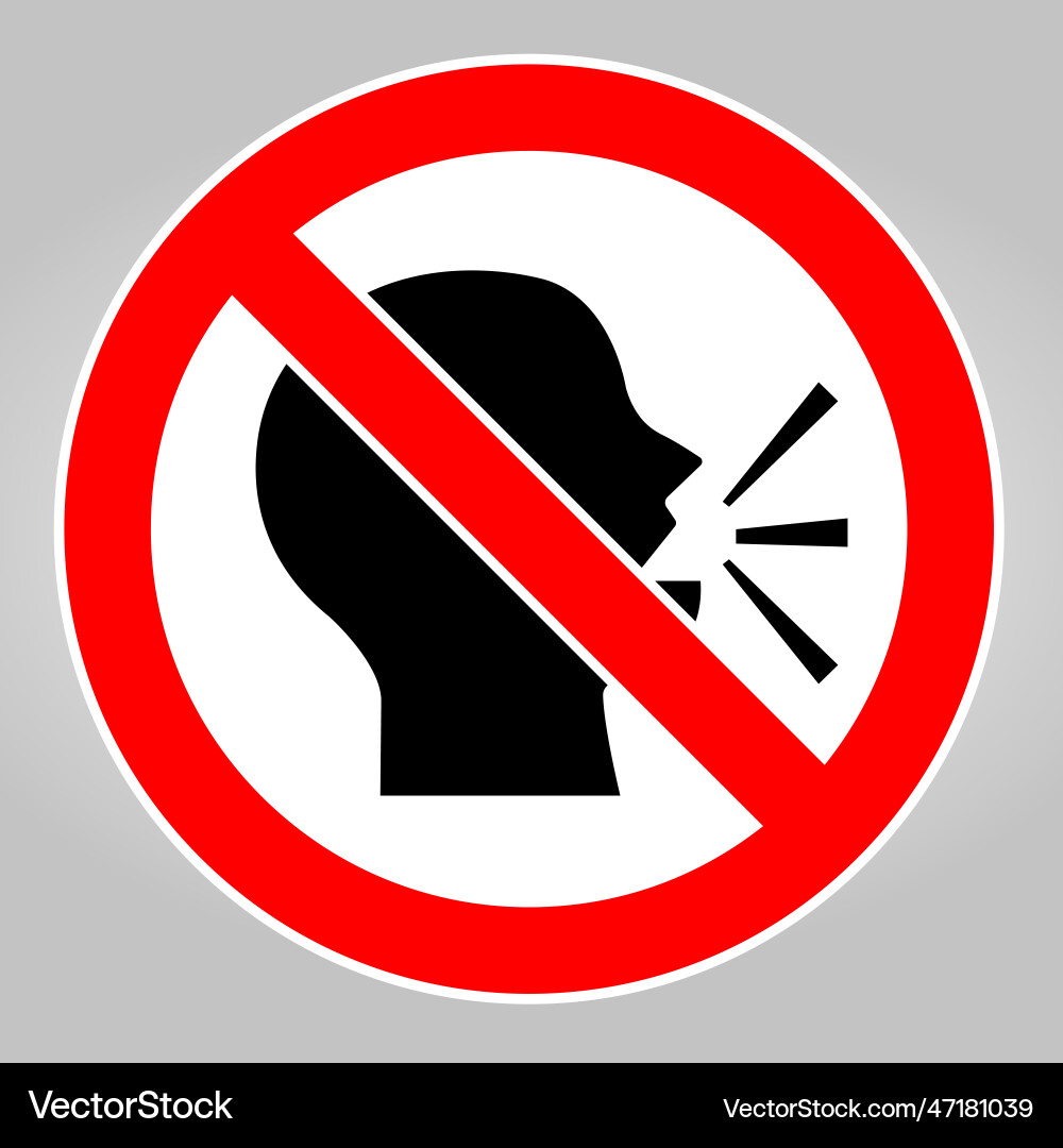 Keep silence symbol on white background Royalty Free Vector