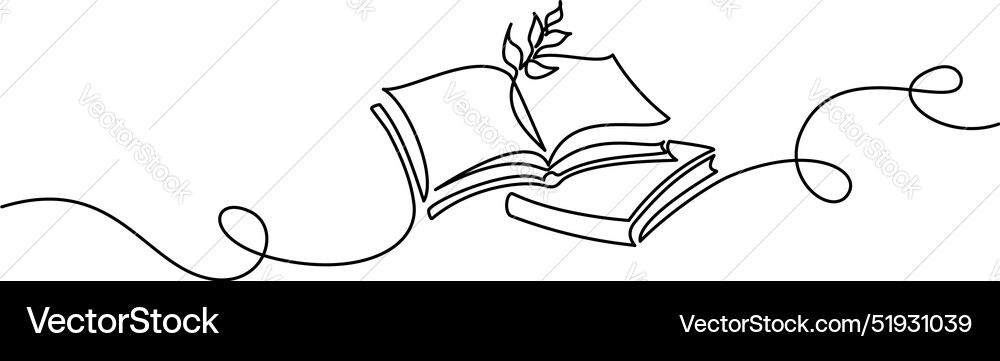 Leafy Book Corner Frame Royalty Free Vector Image