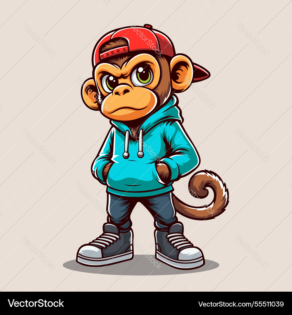 Little monkey Royalty Free Vector Image - VectorStock