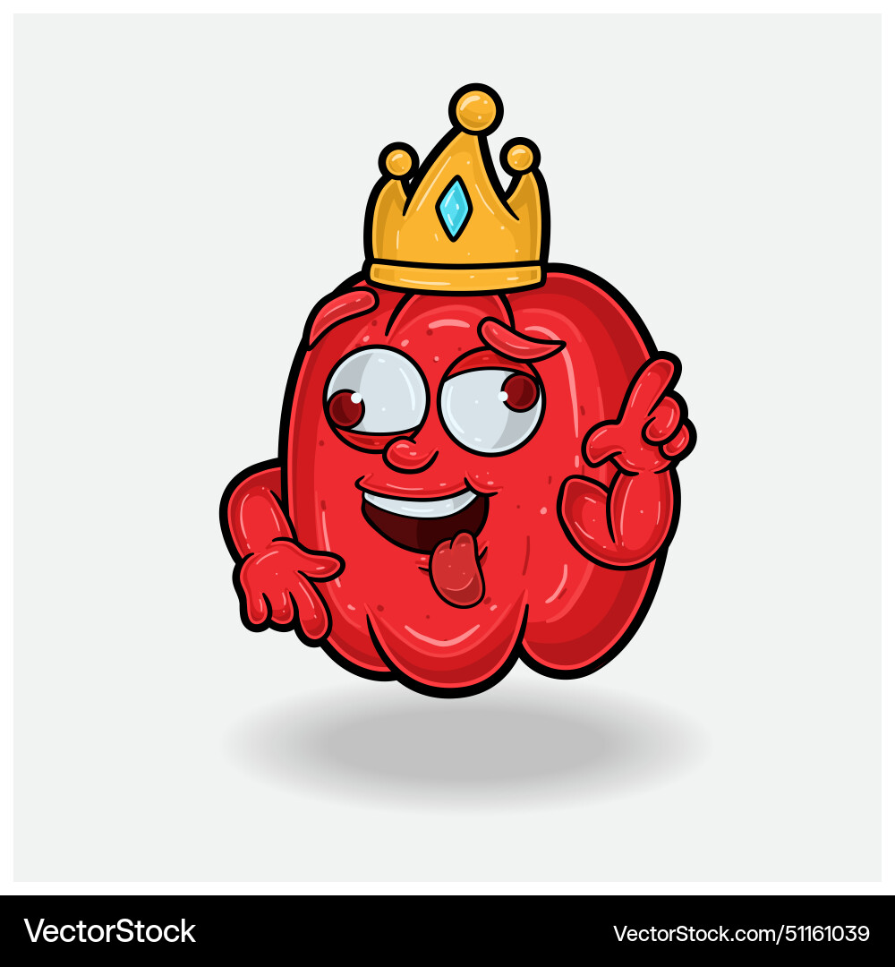 Pepper cartoon with crazy expression Royalty Free Vector