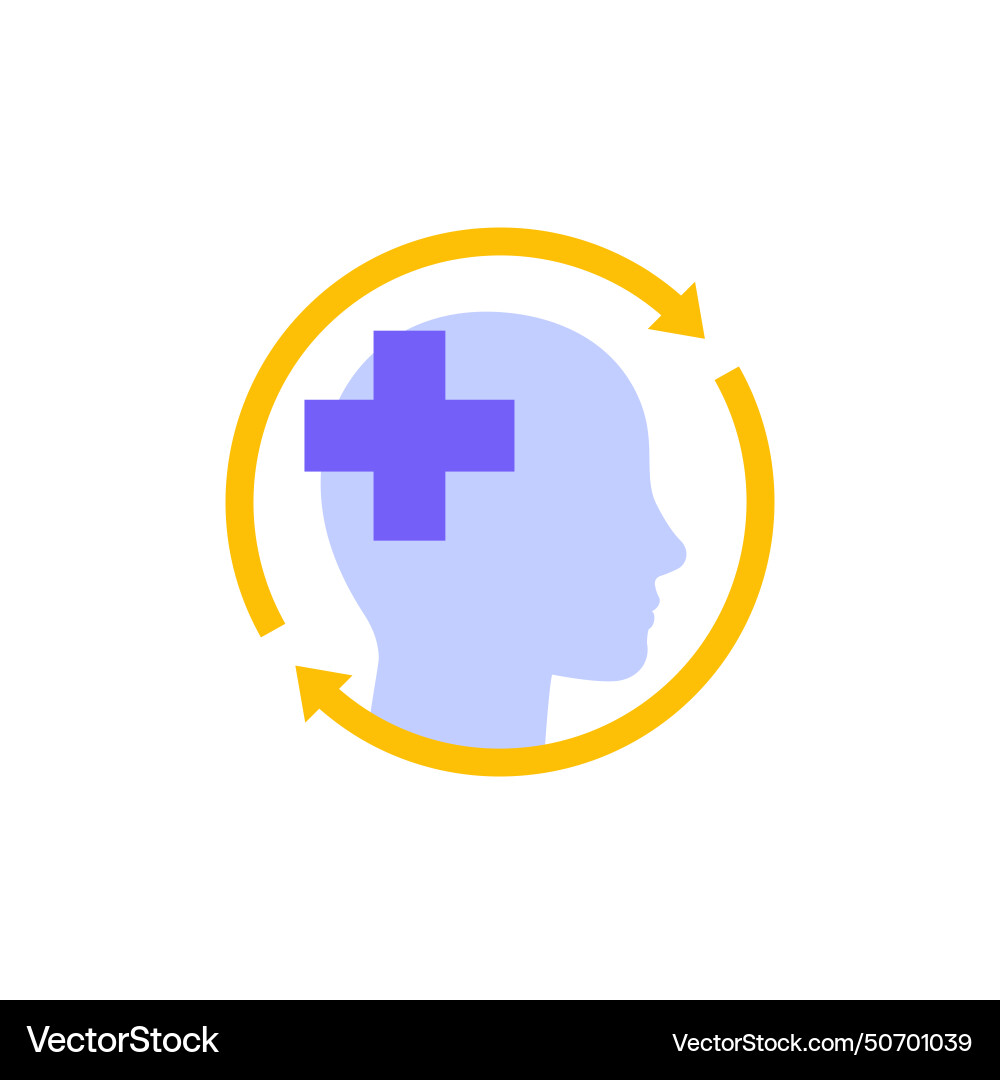 Rehab and recovery icon on white Royalty Free Vector Image