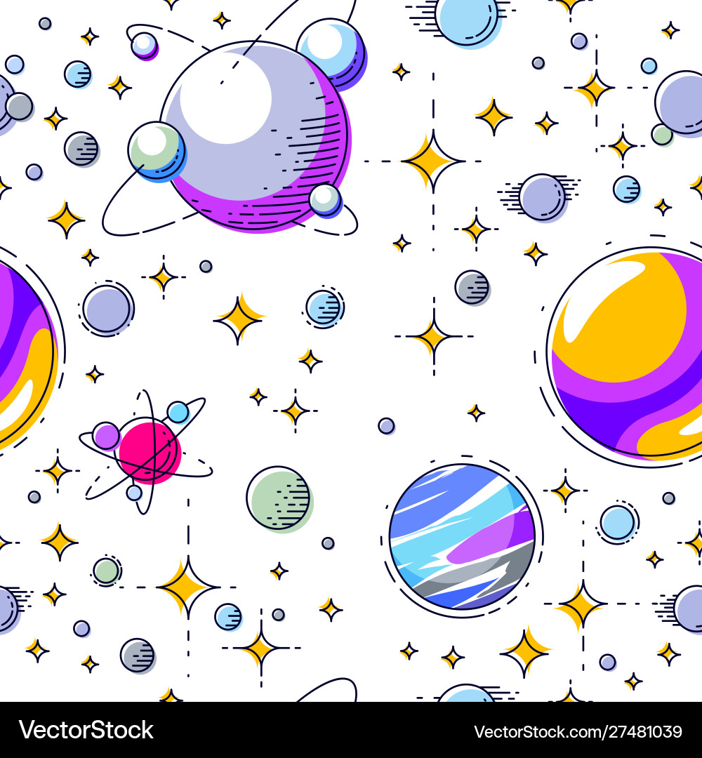 Space Planets Stars Background Royalty Free Vector Image