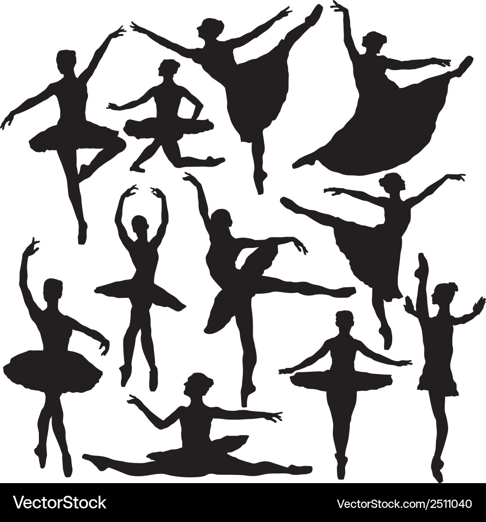 Ballet silhouette Royalty Free Vector Image - VectorStock