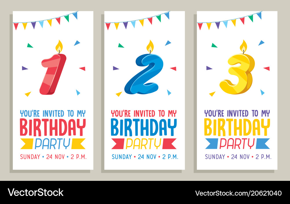 Birthday invitation card design Royalty Free Vector Image