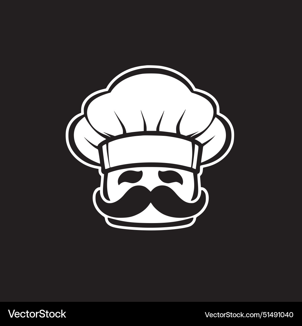 Chef hat - minimalist and flat logo Royalty Free Vector