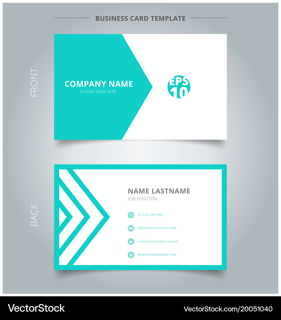 Creative business card and name template Vector Image
