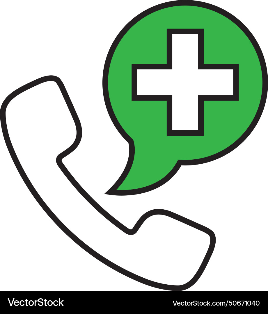 Emergency call filled outline icon Royalty Free Vector Image