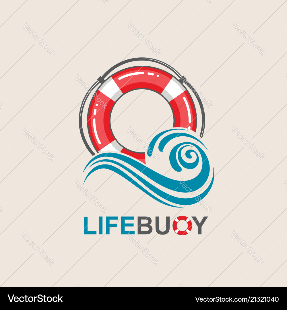 Lifebuoy design element Royalty Free Vector Image
