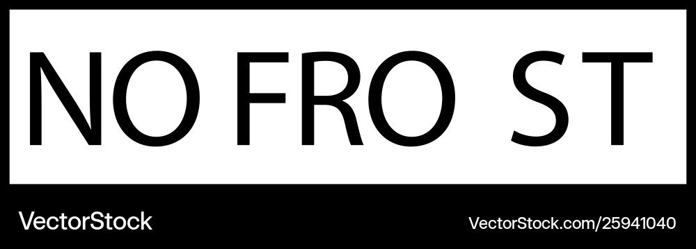 No frost black stamp on white Royalty Free Vector Image