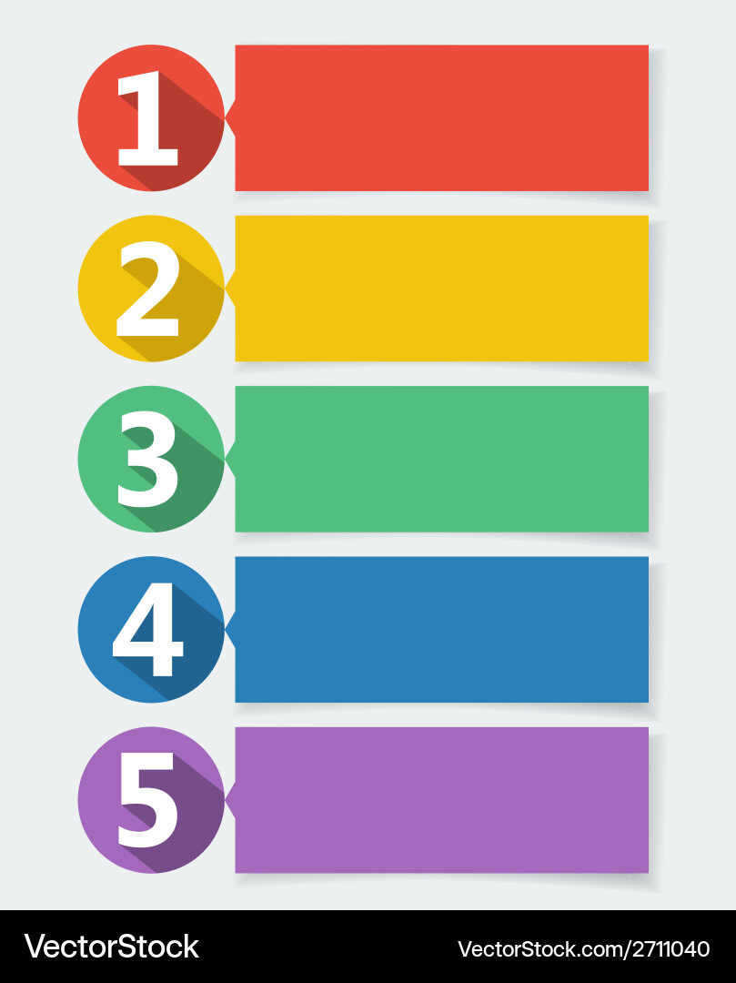 Numbered banners Royalty Free Vector Image - VectorStock