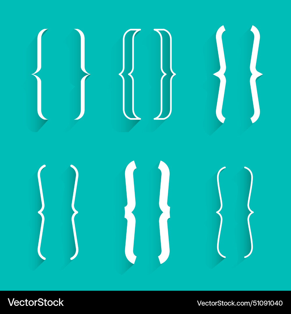 Set of dialogue bracket frame background Vector Image