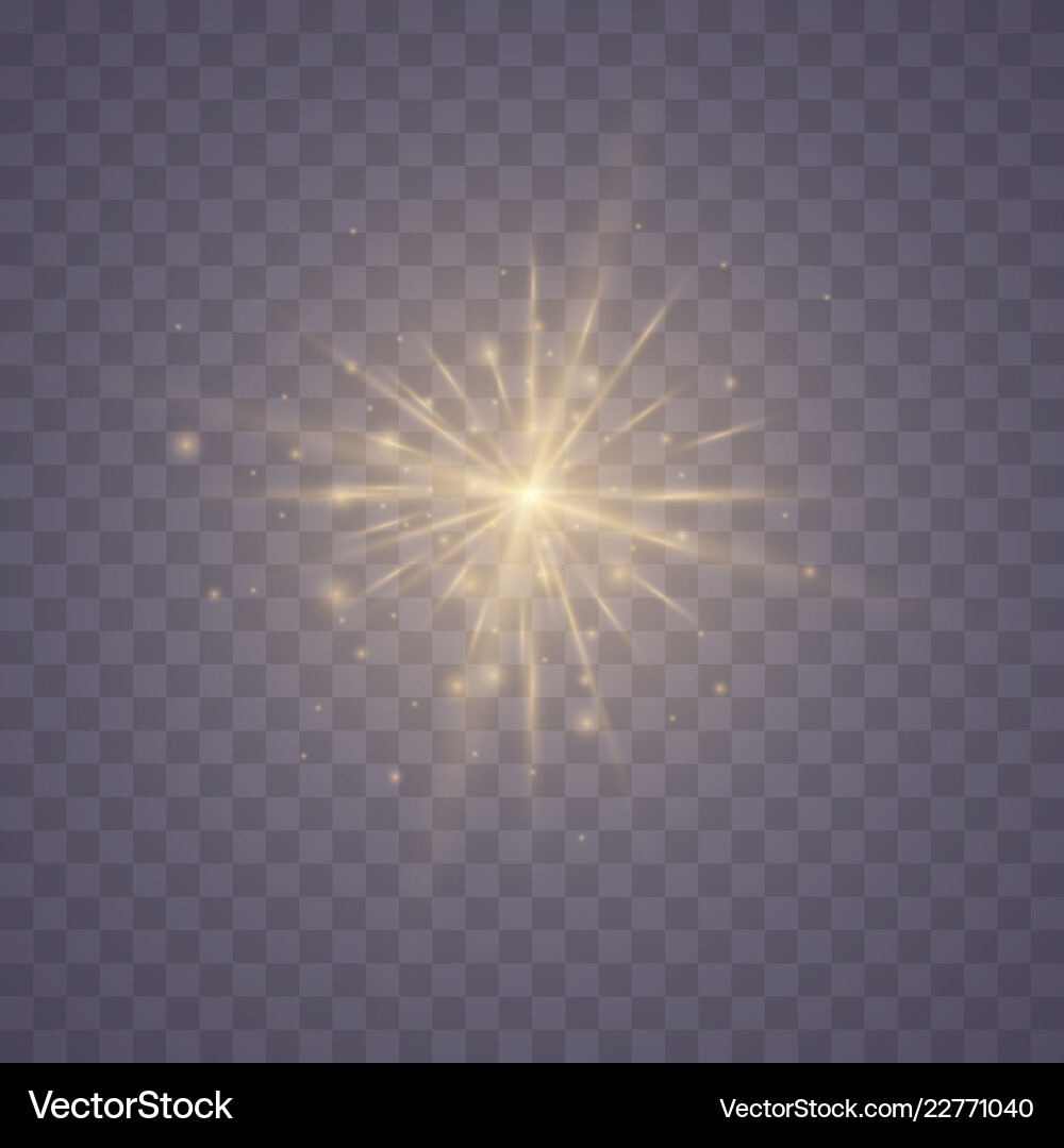 Set of glowing stars Royalty Free Vector Image