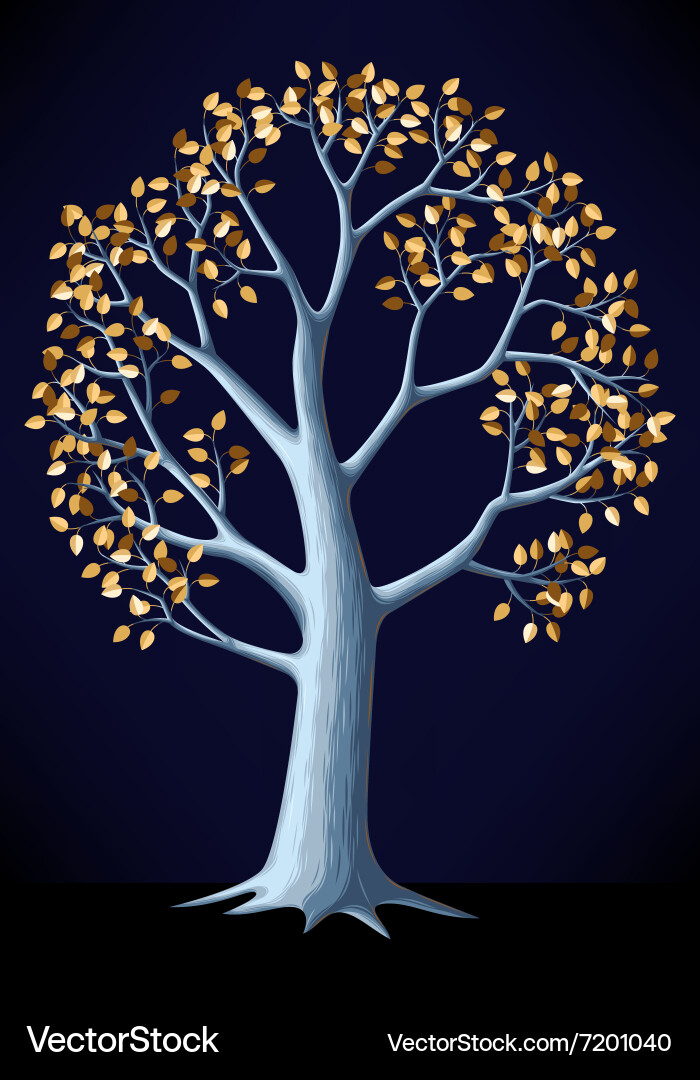 Silver tree Royalty Free Vector Image - VectorStock