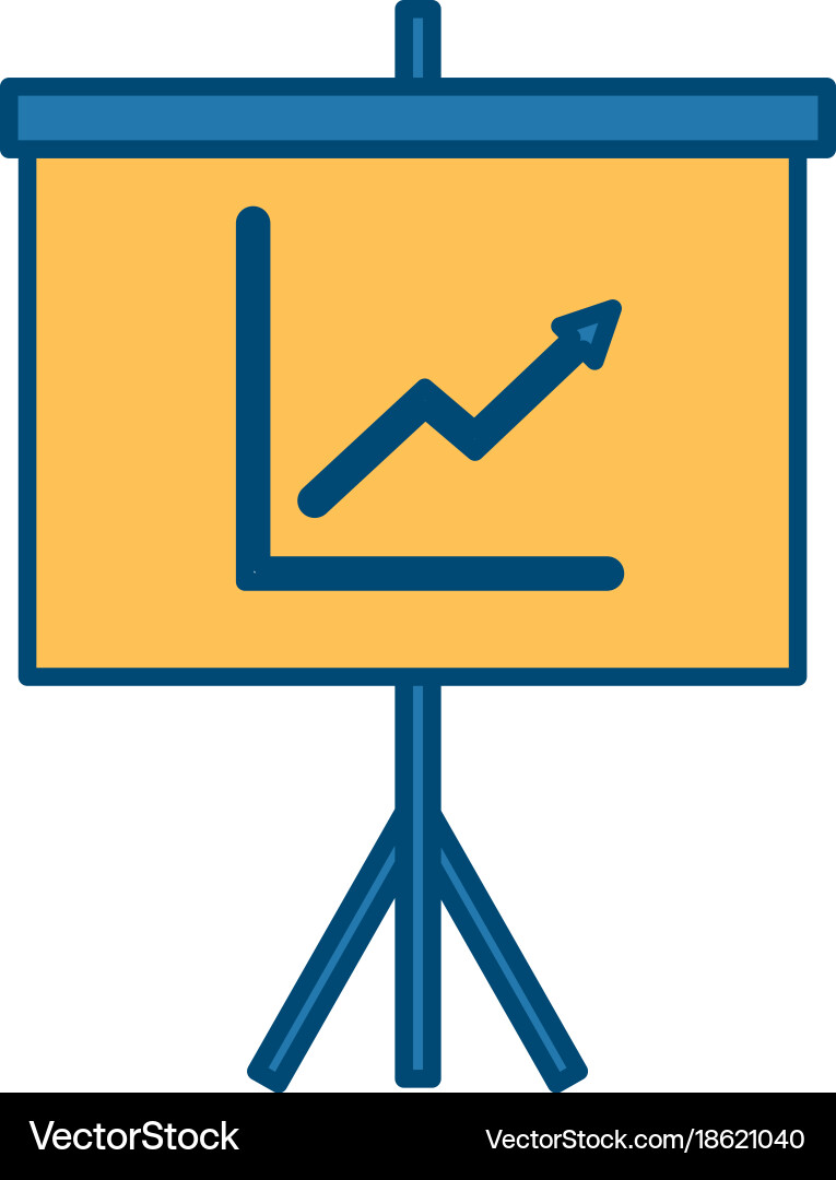 Statistics presentation board Royalty Free Vector Image
