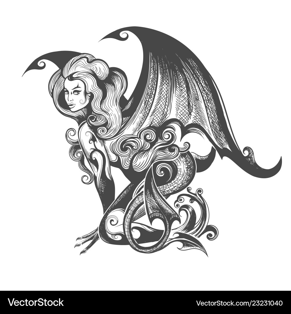 Succubus demon Royalty Free Vector Image - VectorStock