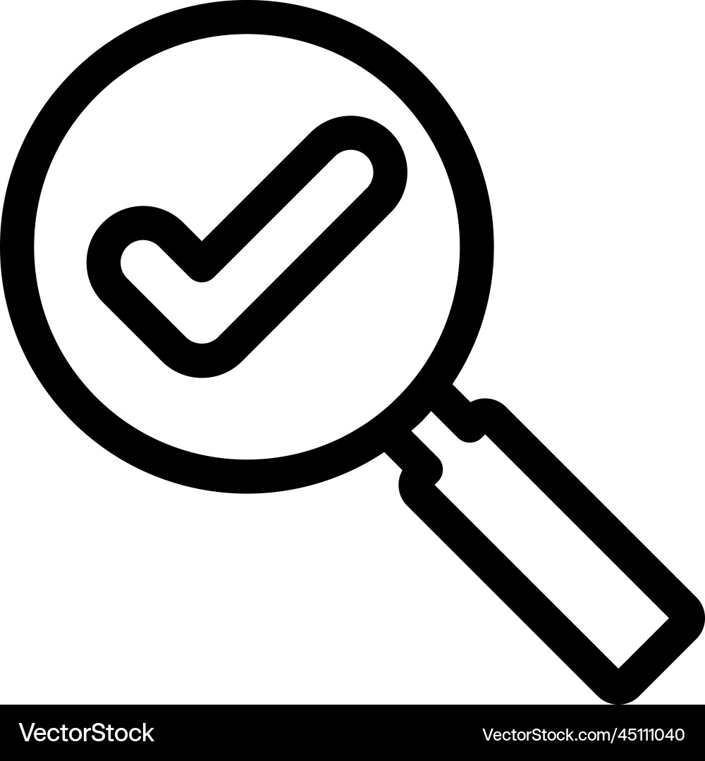 Validate search icon Royalty Free Vector Image