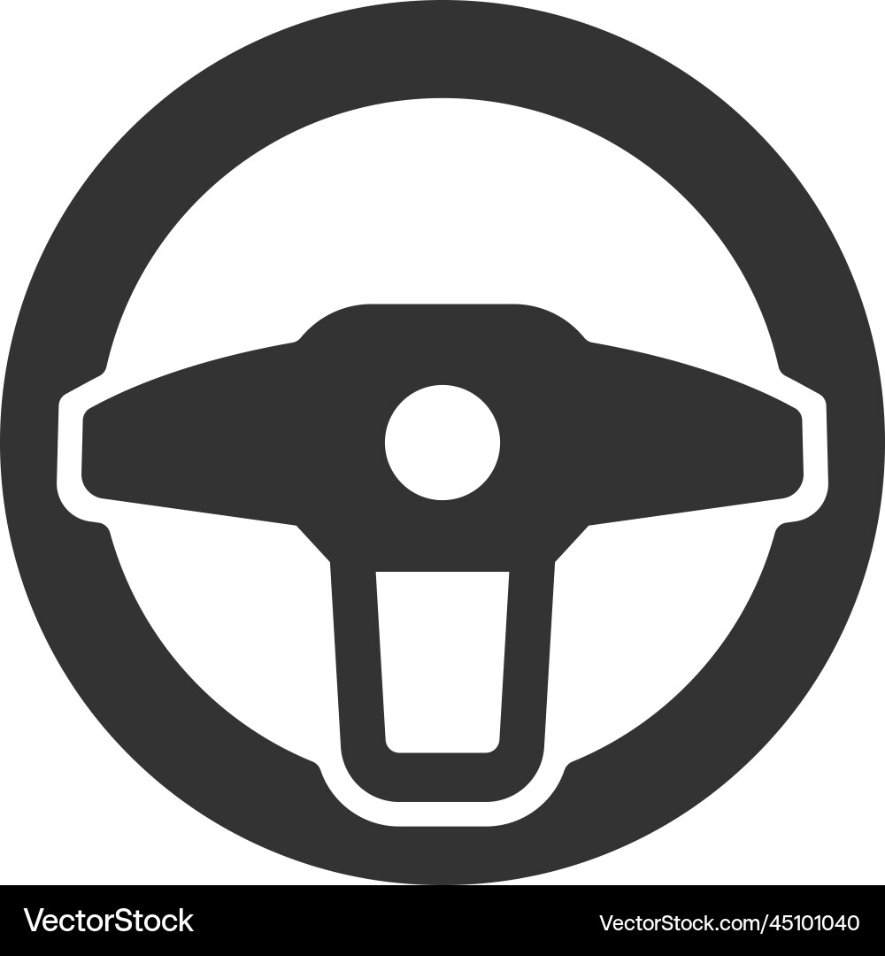 Wheel steering icon Royalty Free Vector Image - VectorStock