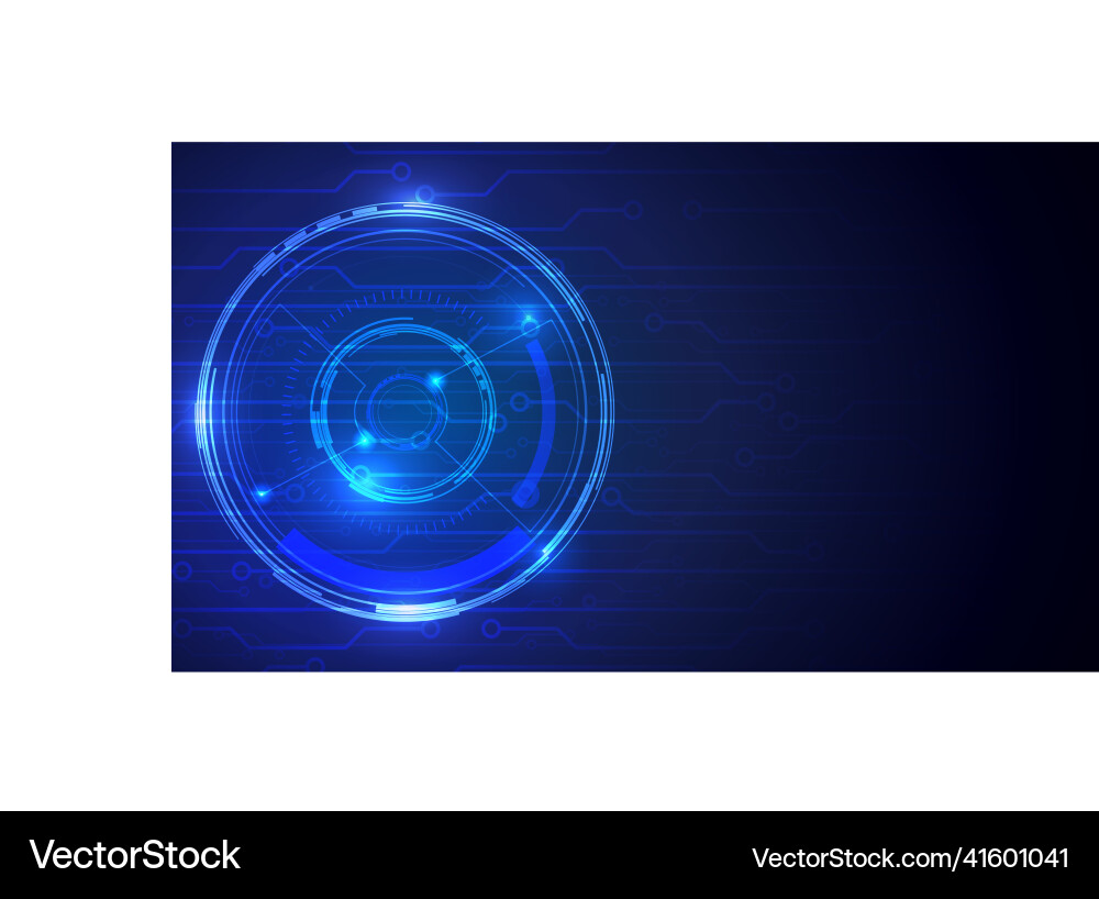 Abstract Technology Innovation - Blue Circles Vector Image