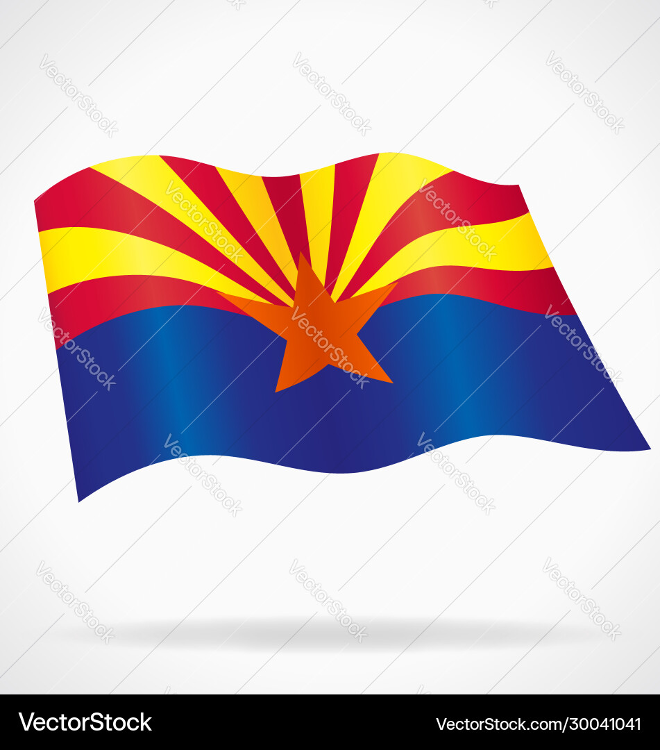 Arizona State Flag Flying High Royalty Free Vector Image