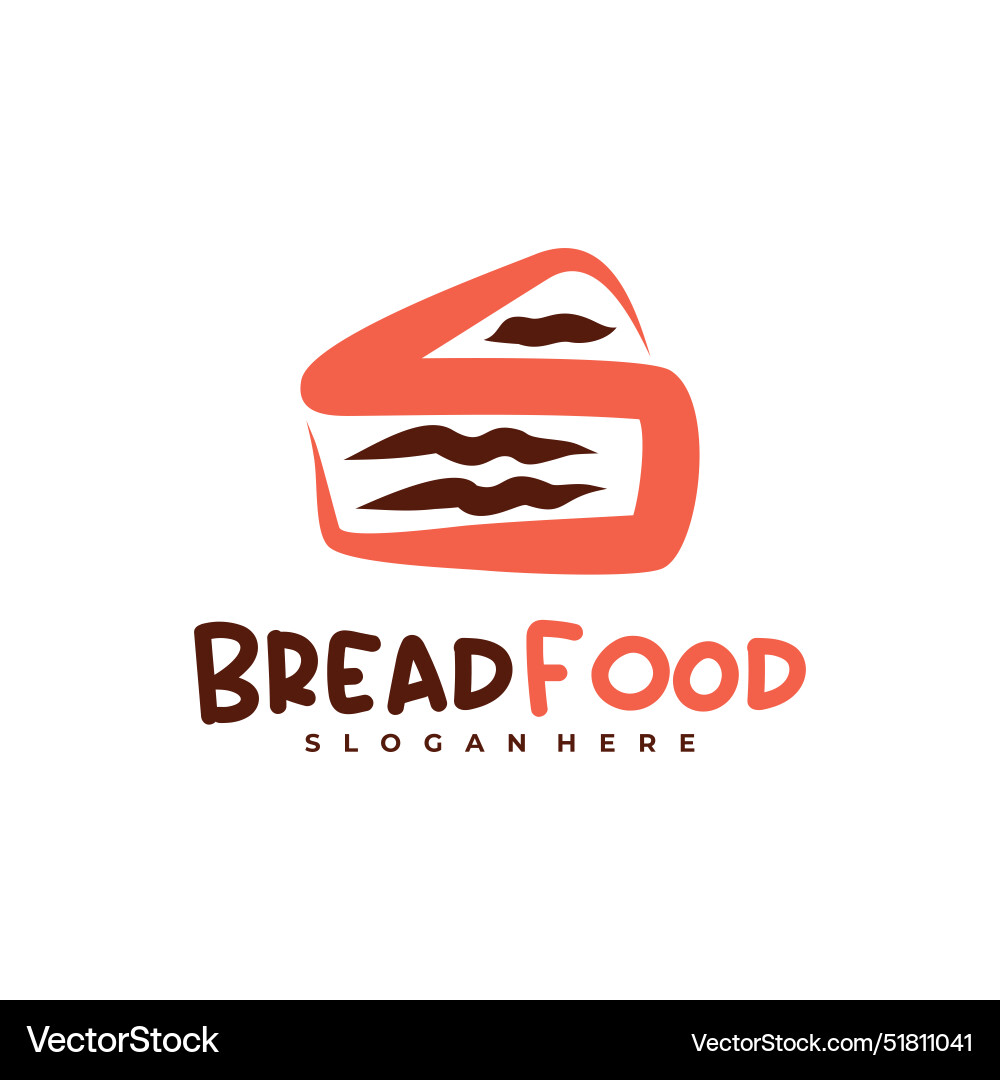 Bread food logo template creative Royalty Free Vector Image