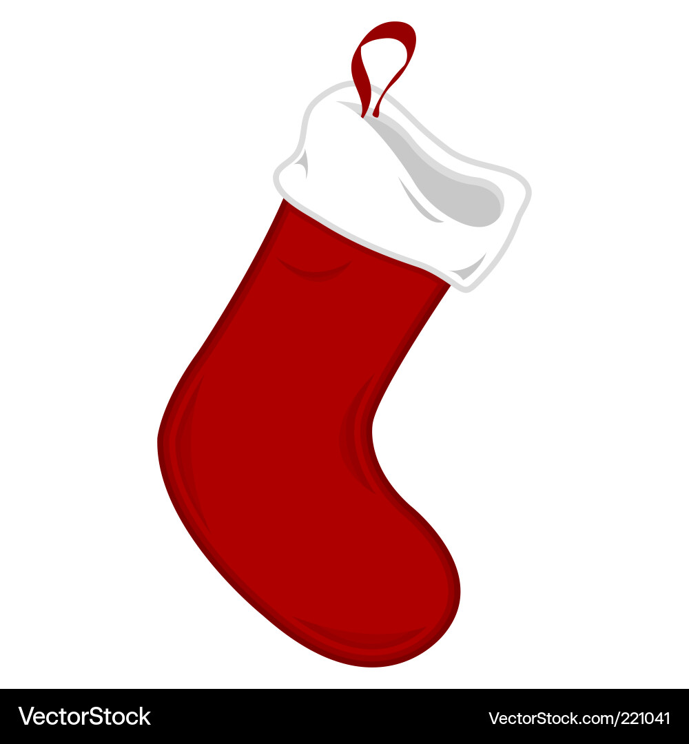 Christmas stocking Royalty Free Vector Image - VectorStock