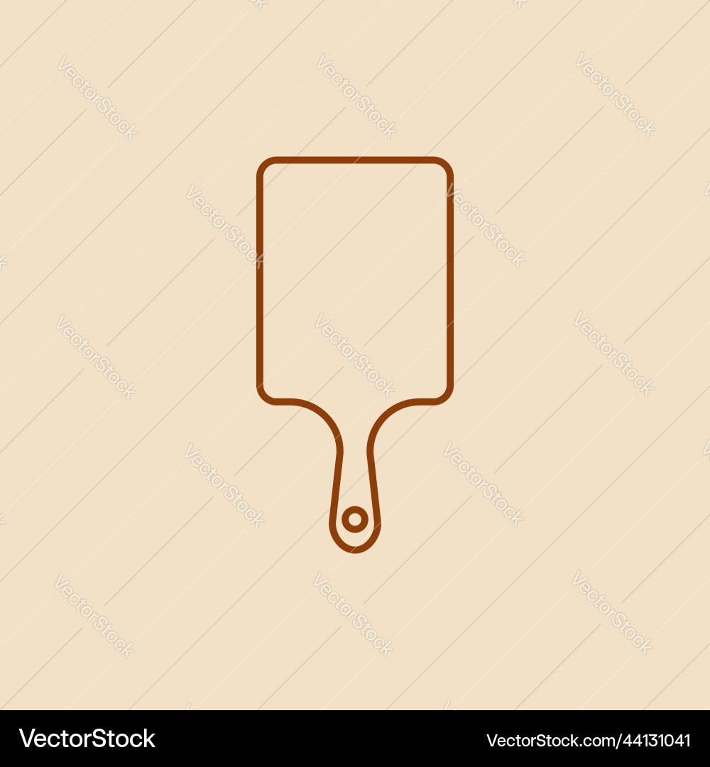 Cutting or chopping board outline icon Royalty Free Vector