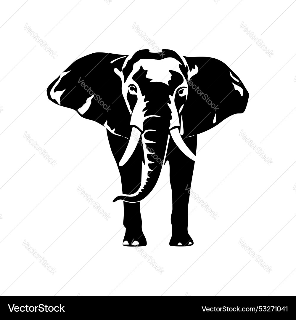 Elephant first side logo icon design isolated Vector Image