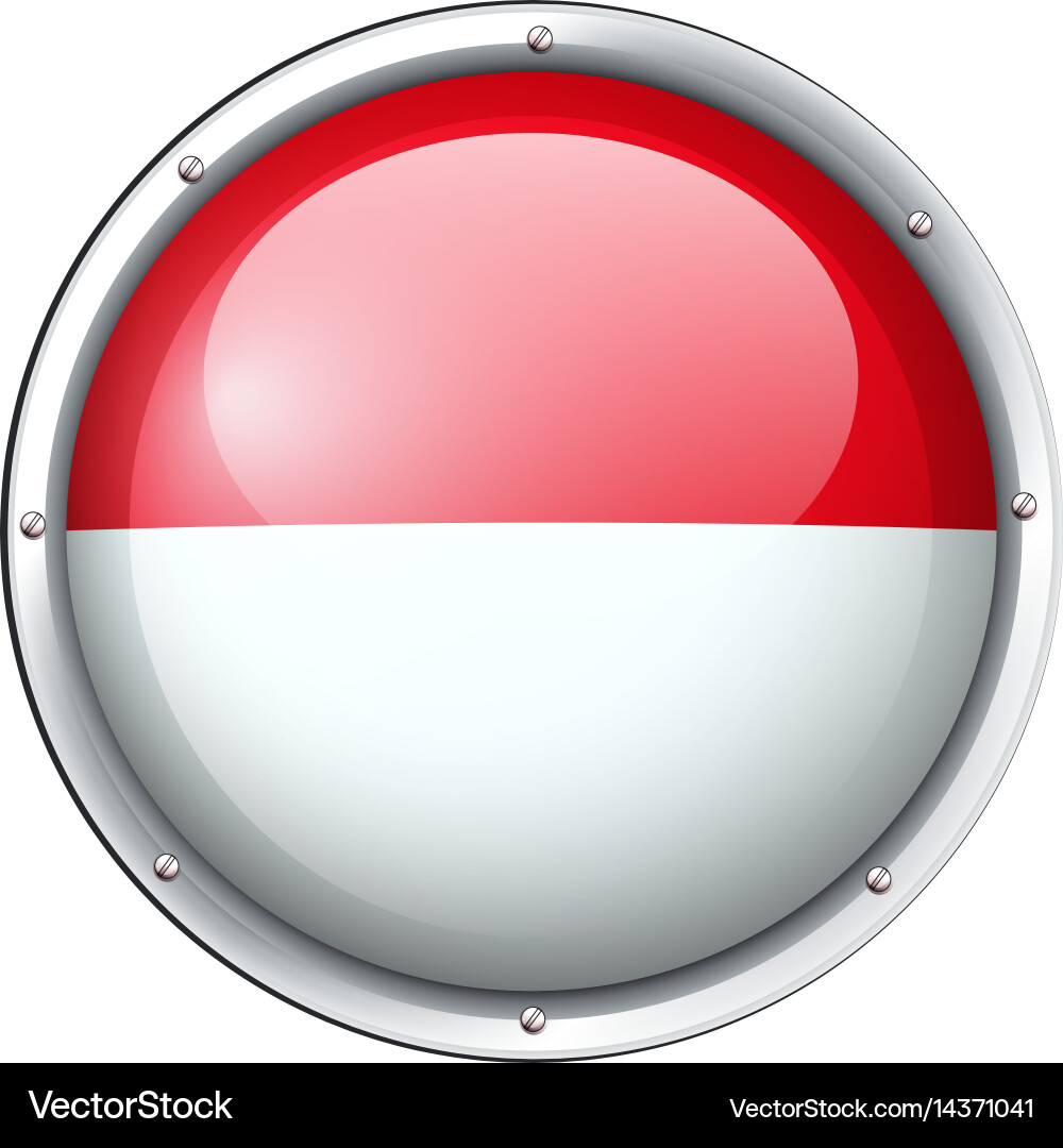 Indonesia flag on round badge Royalty Free Vector Image