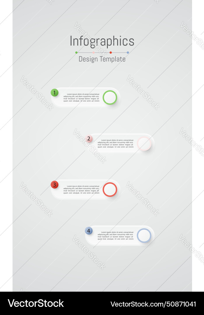 Infographic 4 options design elements Royalty Free Vector