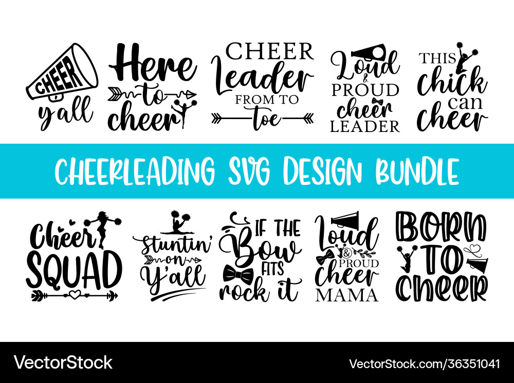 Inspiring Cheerleading Quotes Royalty Free Vector Image