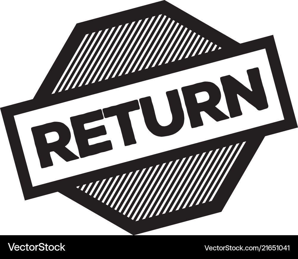 Return black stamp Royalty Free Vector Image - VectorStock