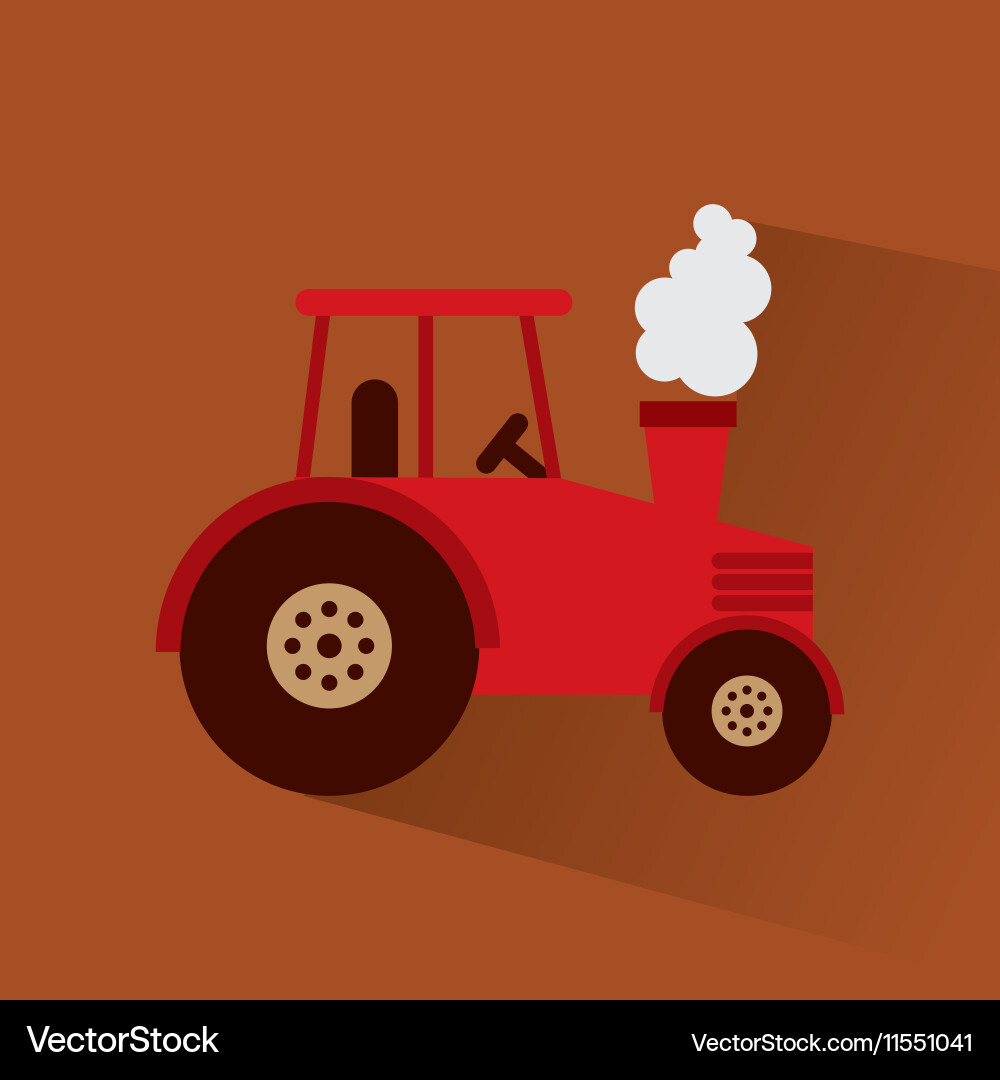 Tractor farm vehicle icon Royalty Free Vector Image