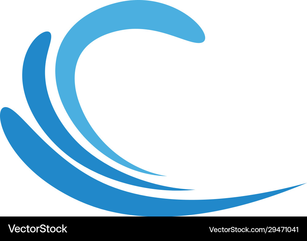 Water wave logo Royalty Free Vector Image - VectorStock