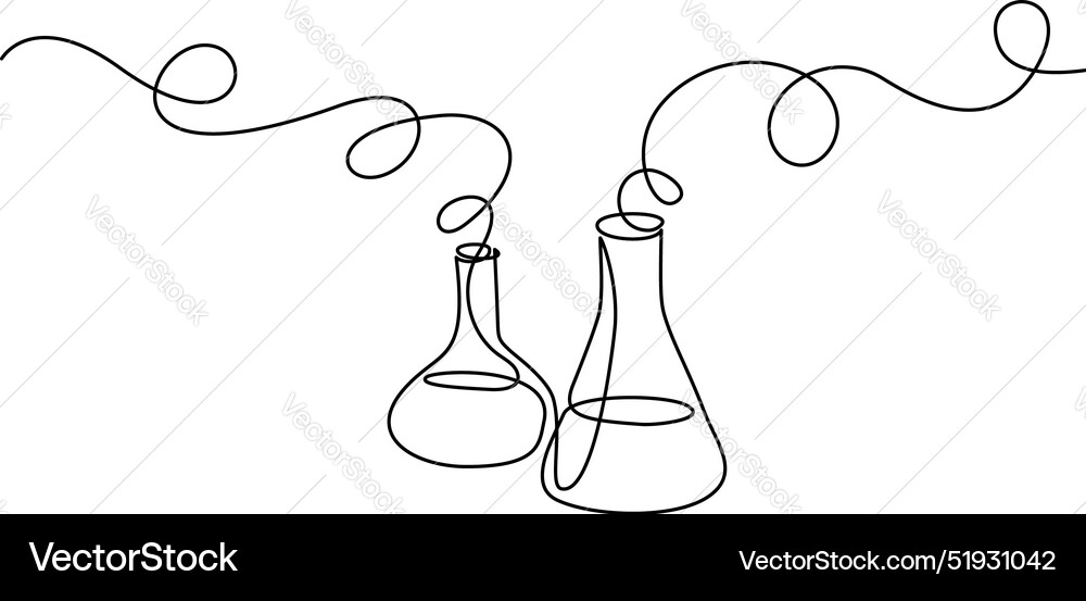 Chemistry retorts equipment with molecules concept