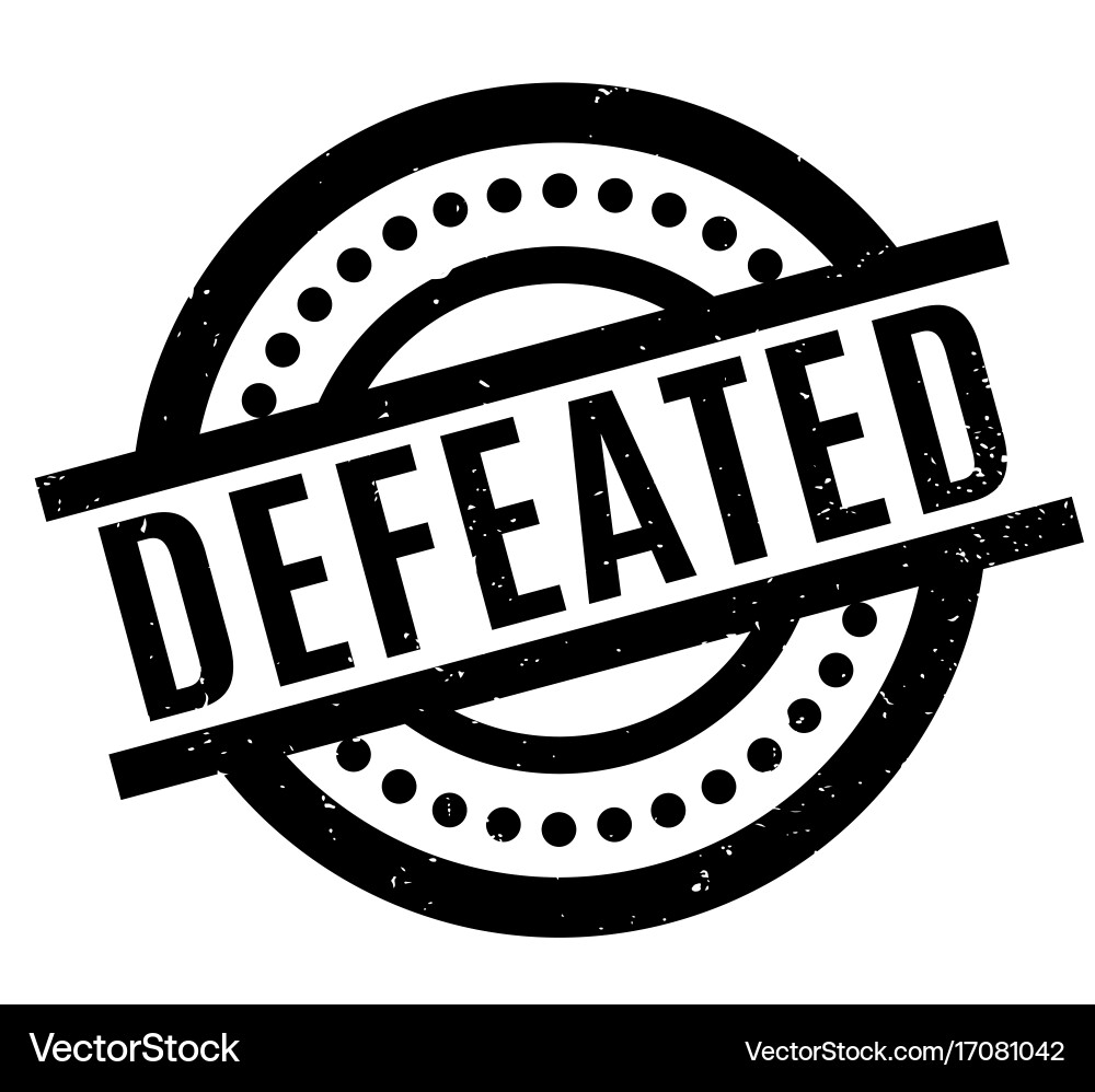 Defeated rubber stamp Royalty Free Vector Image