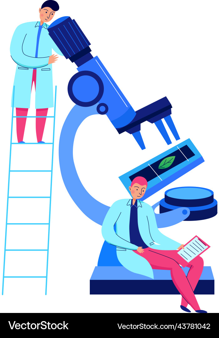 Flat science laboratory Royalty Free Vector Image