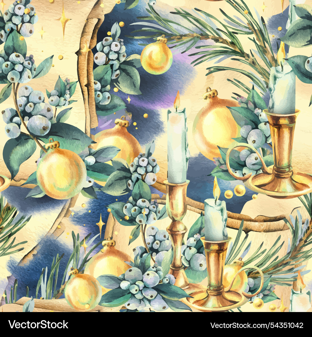 Letter sheets with candles in candlesticks Vector Image