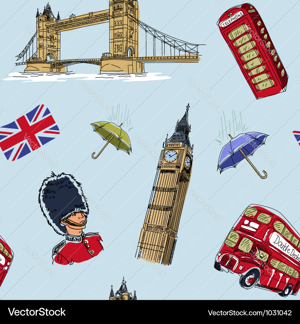 London seamless pattern Royalty Free Vector Image