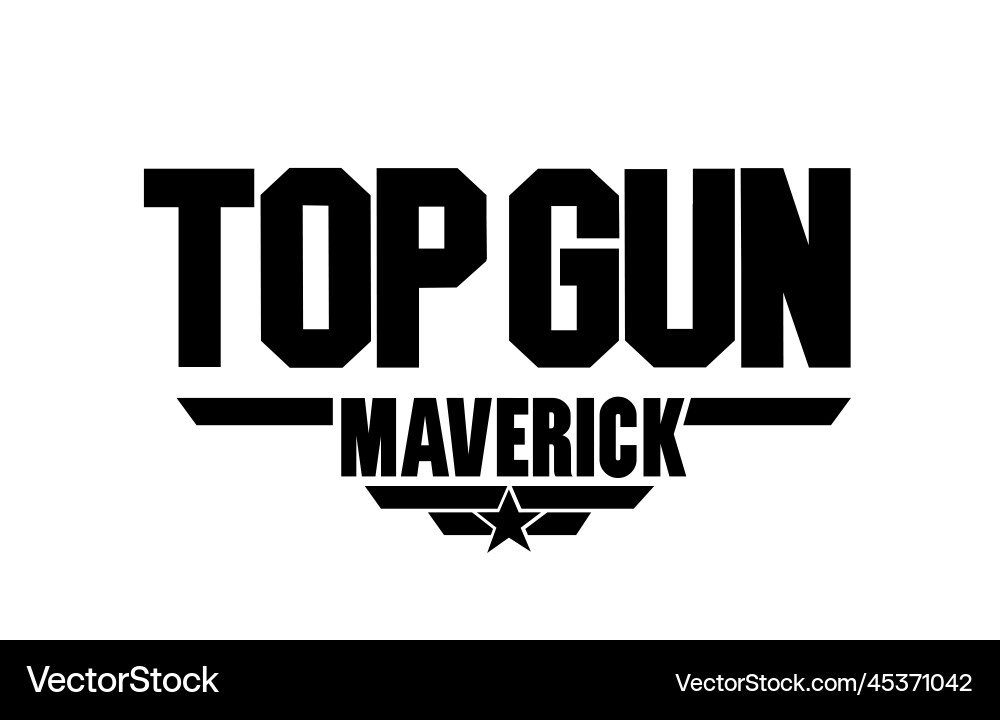 Top gun maverick icon black Royalty Free Vector Image