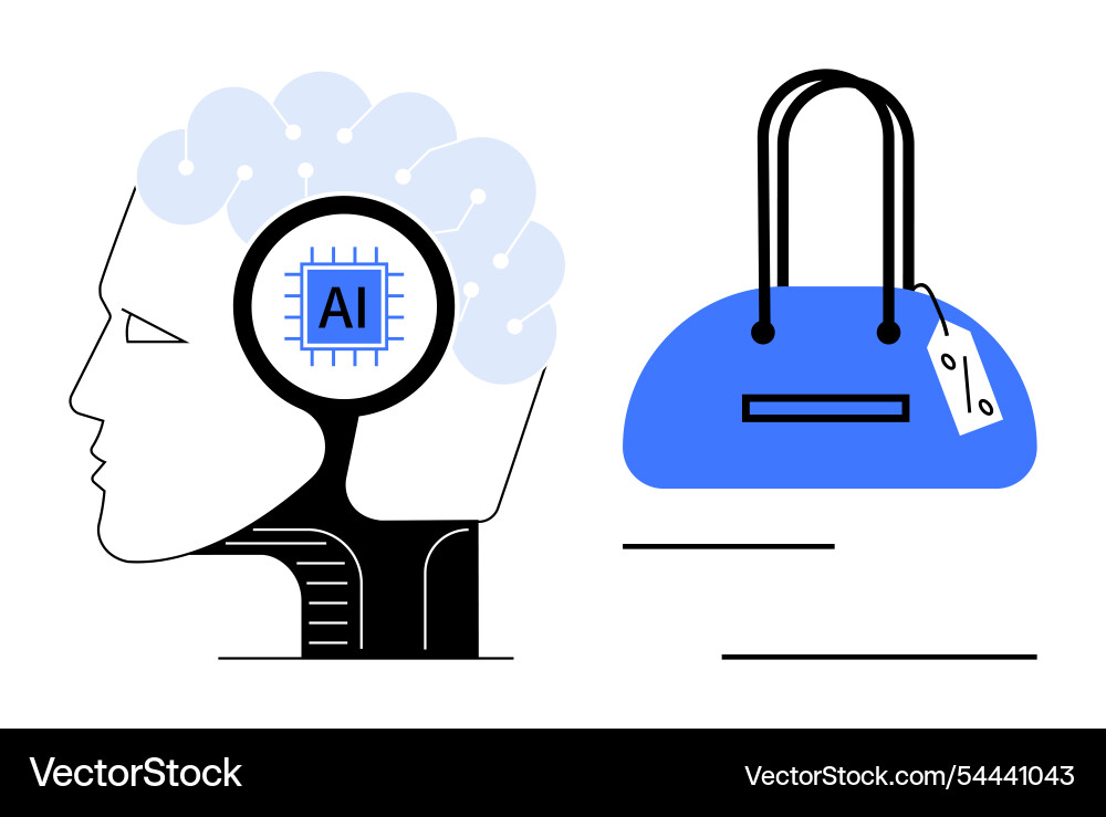 Ai integration in consumer products human brain Vector Image
