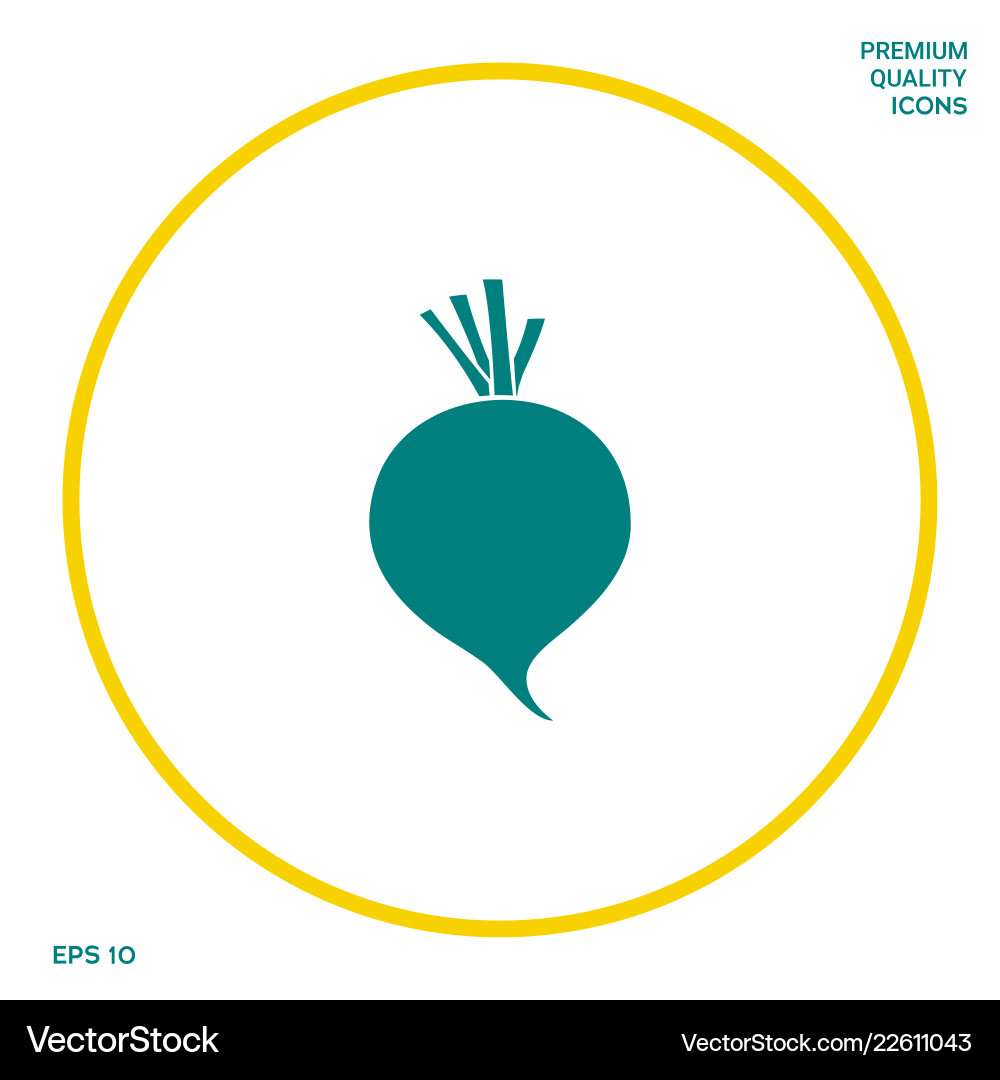 Beet root icon graphic elements for your design Vector Image