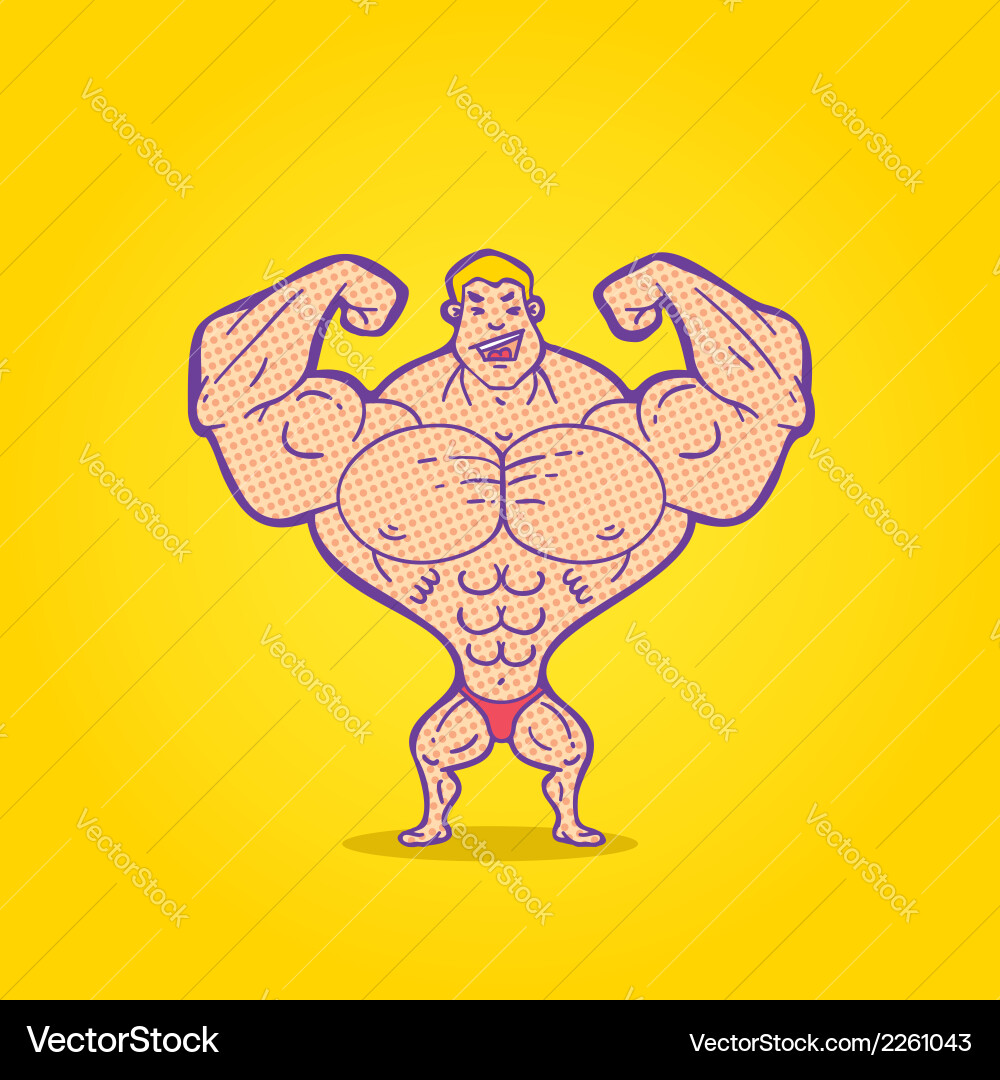 Bodybuilder Royalty Free Vector Image - VectorStock