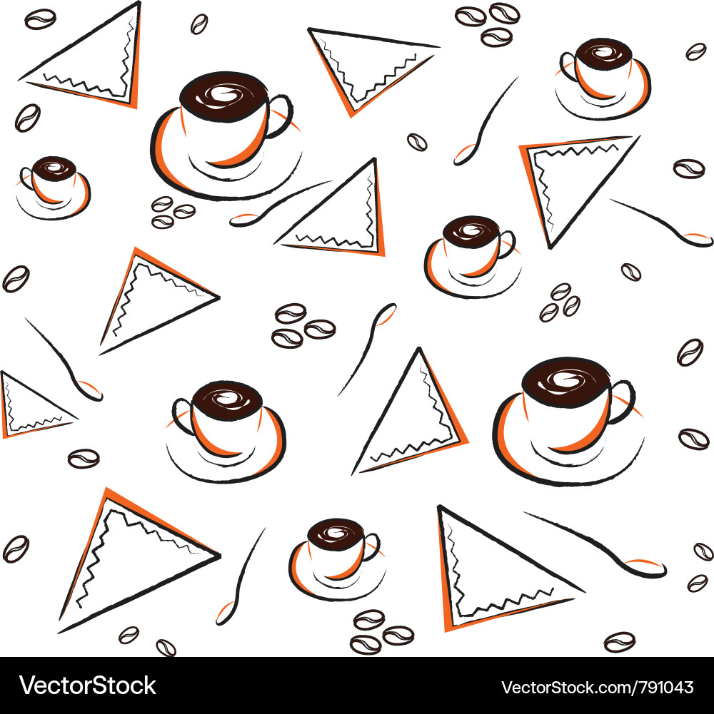 Coffee pattern Royalty Free Vector Image - VectorStock