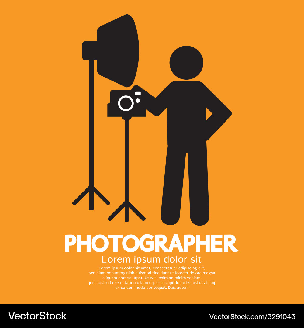 Professional Photographer Symbol Royalty Free Vector Image