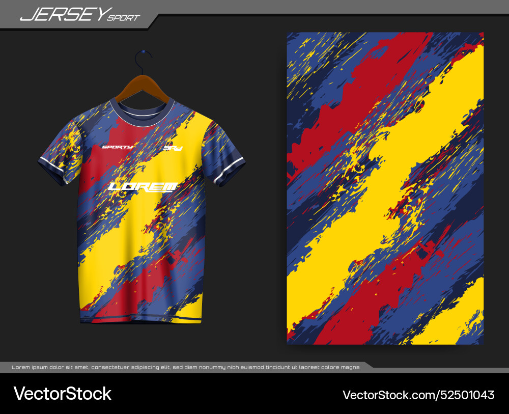 Sports geometric racing jersey design Royalty Free Vector