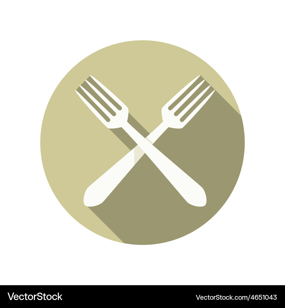 Two forks crossed icon Royalty Free Vector Image
