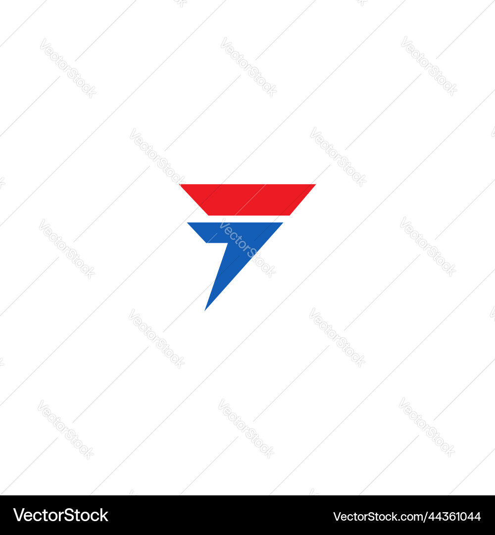 Abstract f initial colored logo Royalty Free Vector Image